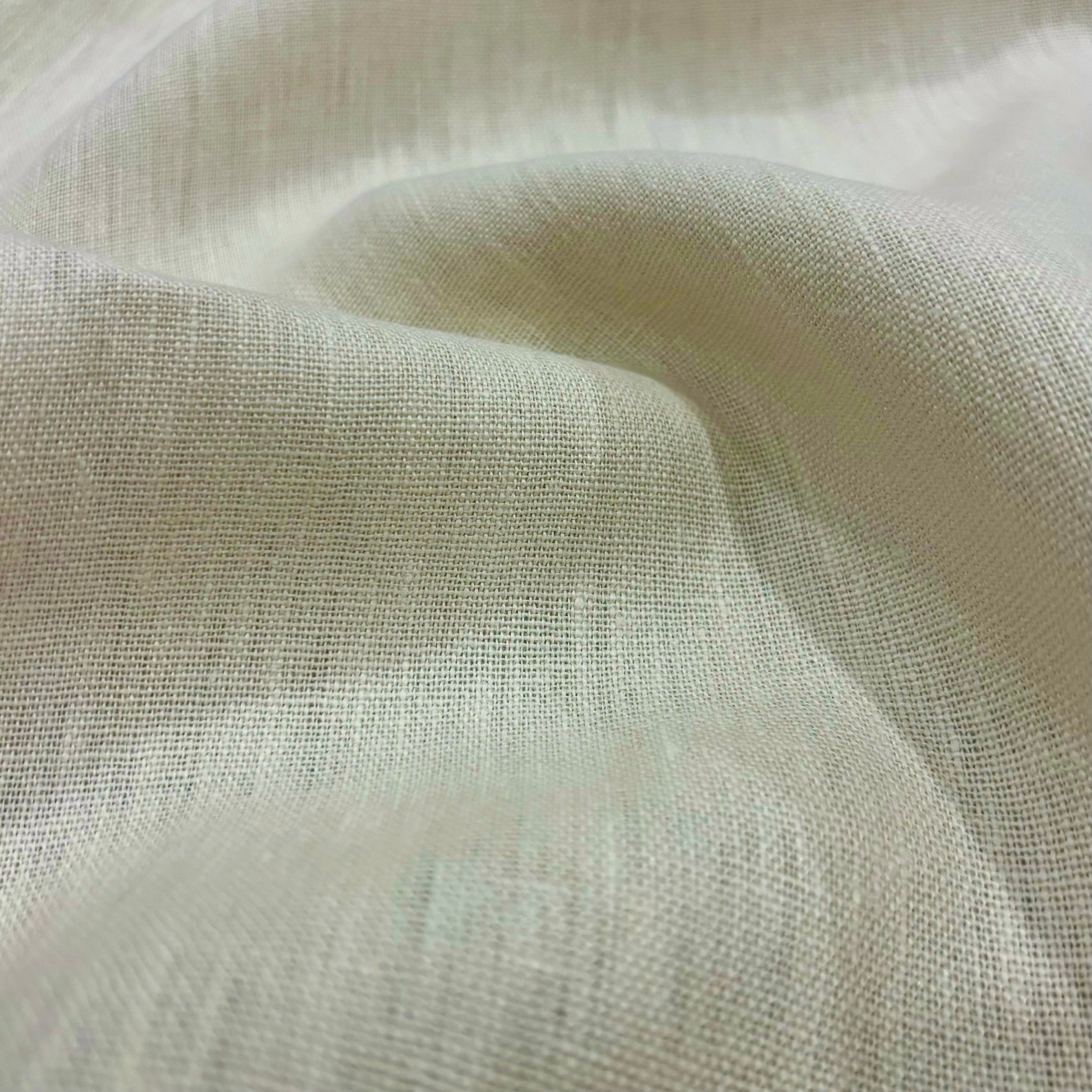 Luxury European Cream Linen Fabric for Dresses and Clothing (150cm/59in ...