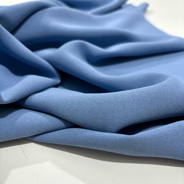Light Blue Chiffon See Through Fabric, Baby Blue Chiffon Fabric by Yard ...