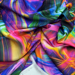 Italian Design Colorful Silky Satin Fabric, Satin-chiffon,clothing ...