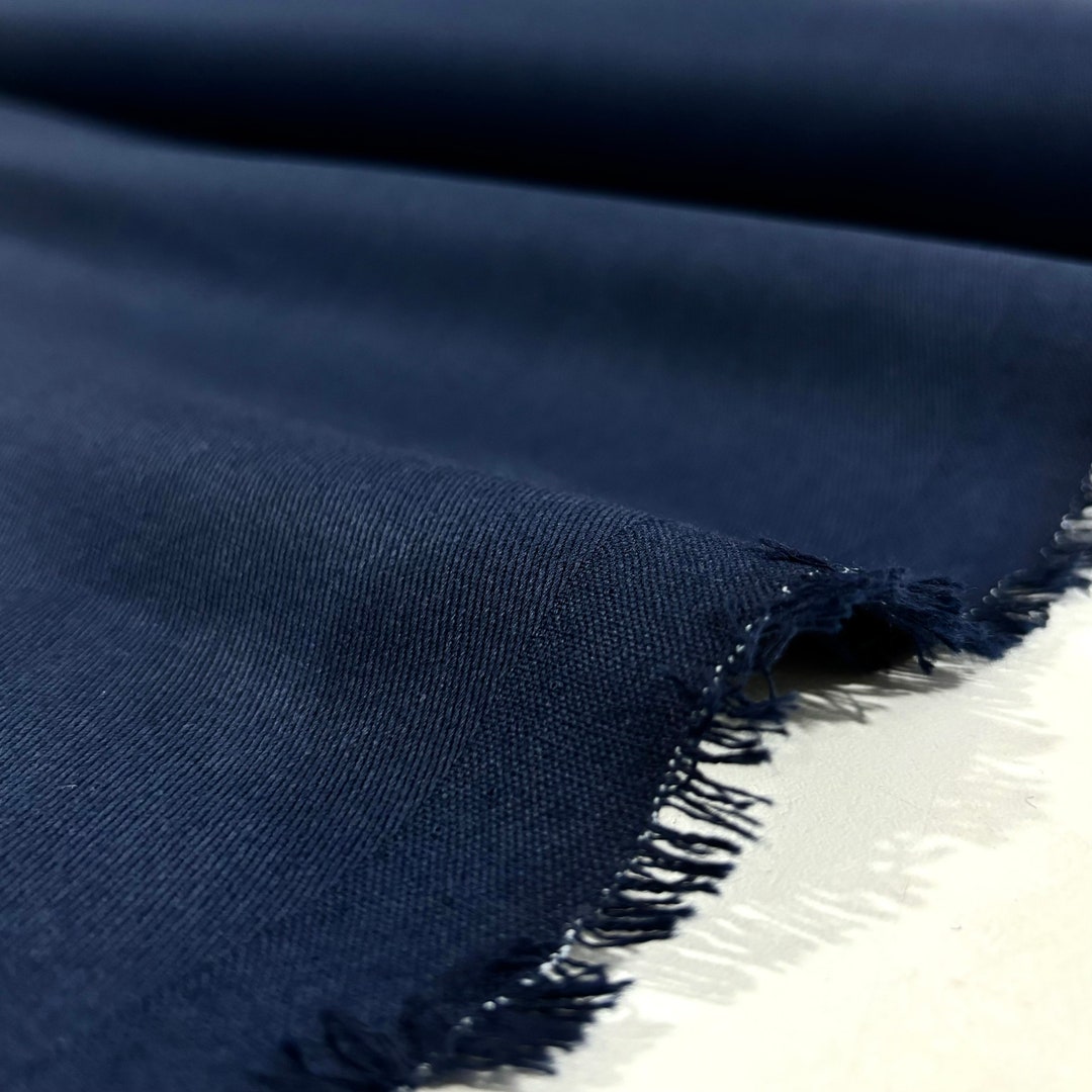 Dark Blue 100% Cotton Gabardine for Pants, Jackets, and Skirts (140cm ...