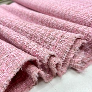 Pink Tweed Fabric – Material for Jackets, Dresses, Skirts & Coats ...