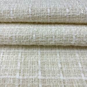 Classic Ecru Cotton Tweed Fabric for All Jackets and Dresses, 150cm ...
