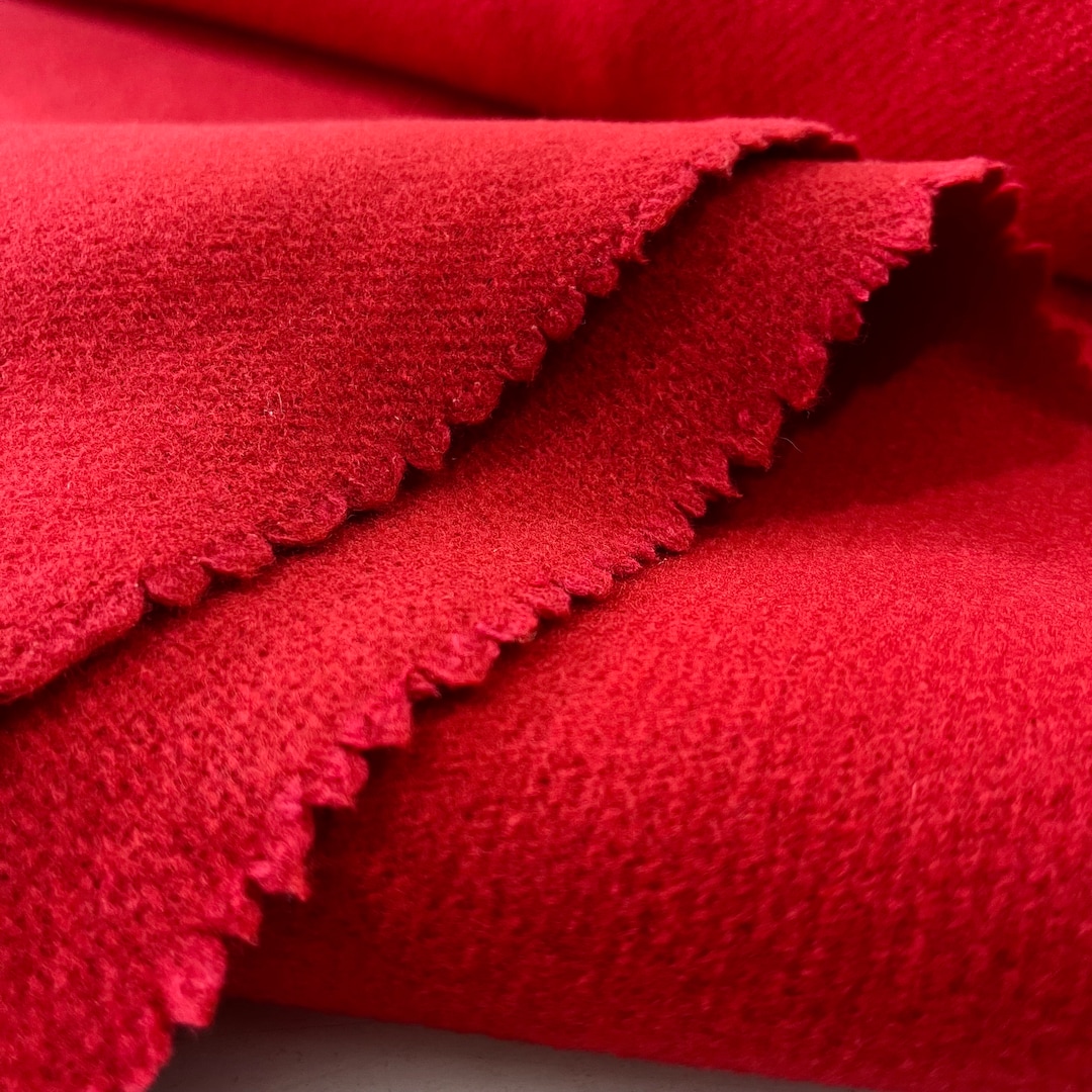 Red 100% Wool Tweed Fabric, Tweed Fabric for Clothing-winter Coat-dress ...