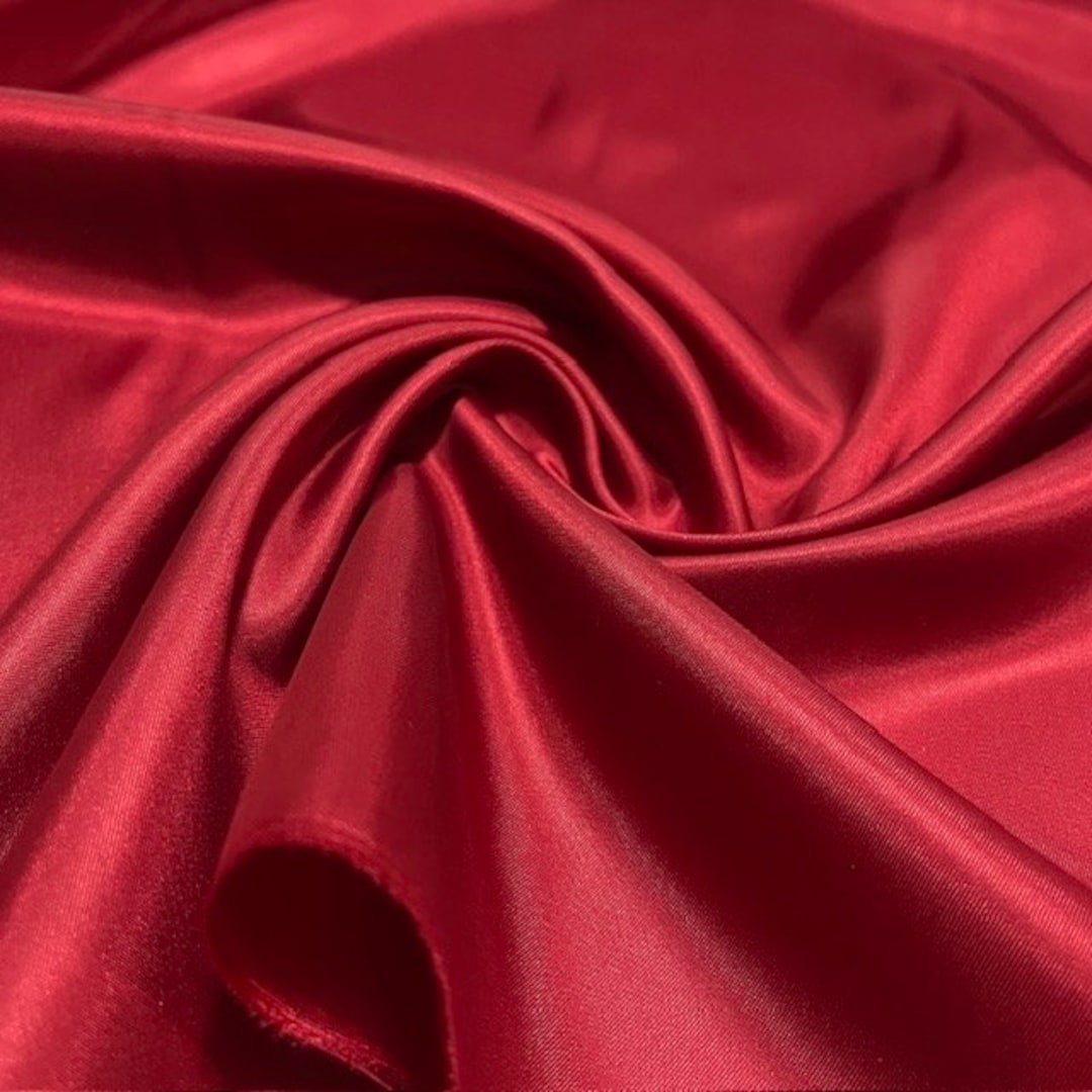 Red Luxury Soft Silky Lining Fabric, Fabric for Pants, Jackets, Shirts ...