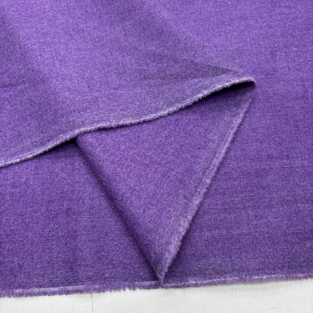 Violet Flannel Fabric – Wool-effect Material for Jackets, Clothing ...