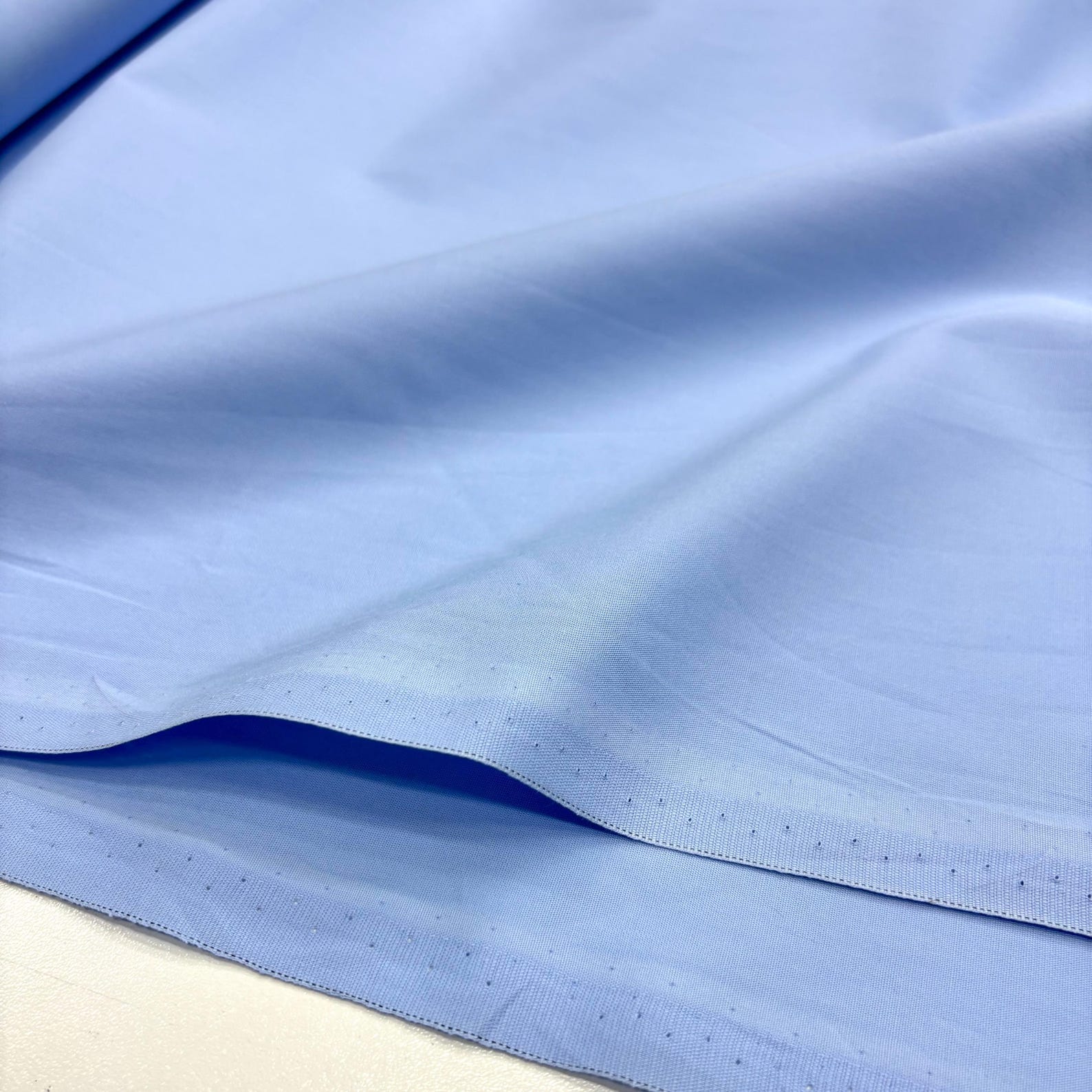 Light Blue Cotton Poplin Fabric – Soft Lightweight Material for Shirts ...