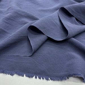 Night Blue Stonewashed Cupro Fabric – Soft Material for Dresses & Home ...