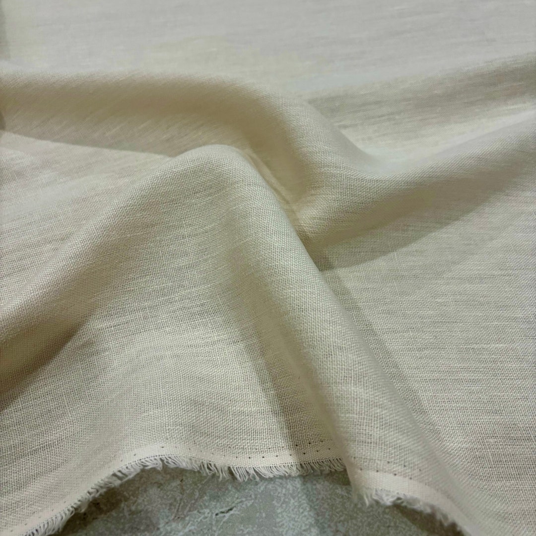 100% Linen Luxury European Linen Cream, Linen Dress-clothing Fabric ...