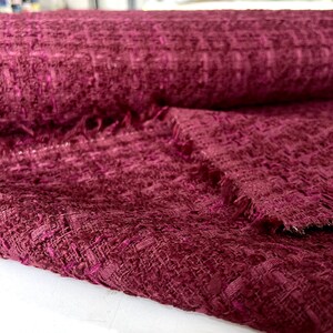 Purple Woven Tweed, Tweed Fabric for Clothing, Fashion Coat Dress Skirt ...