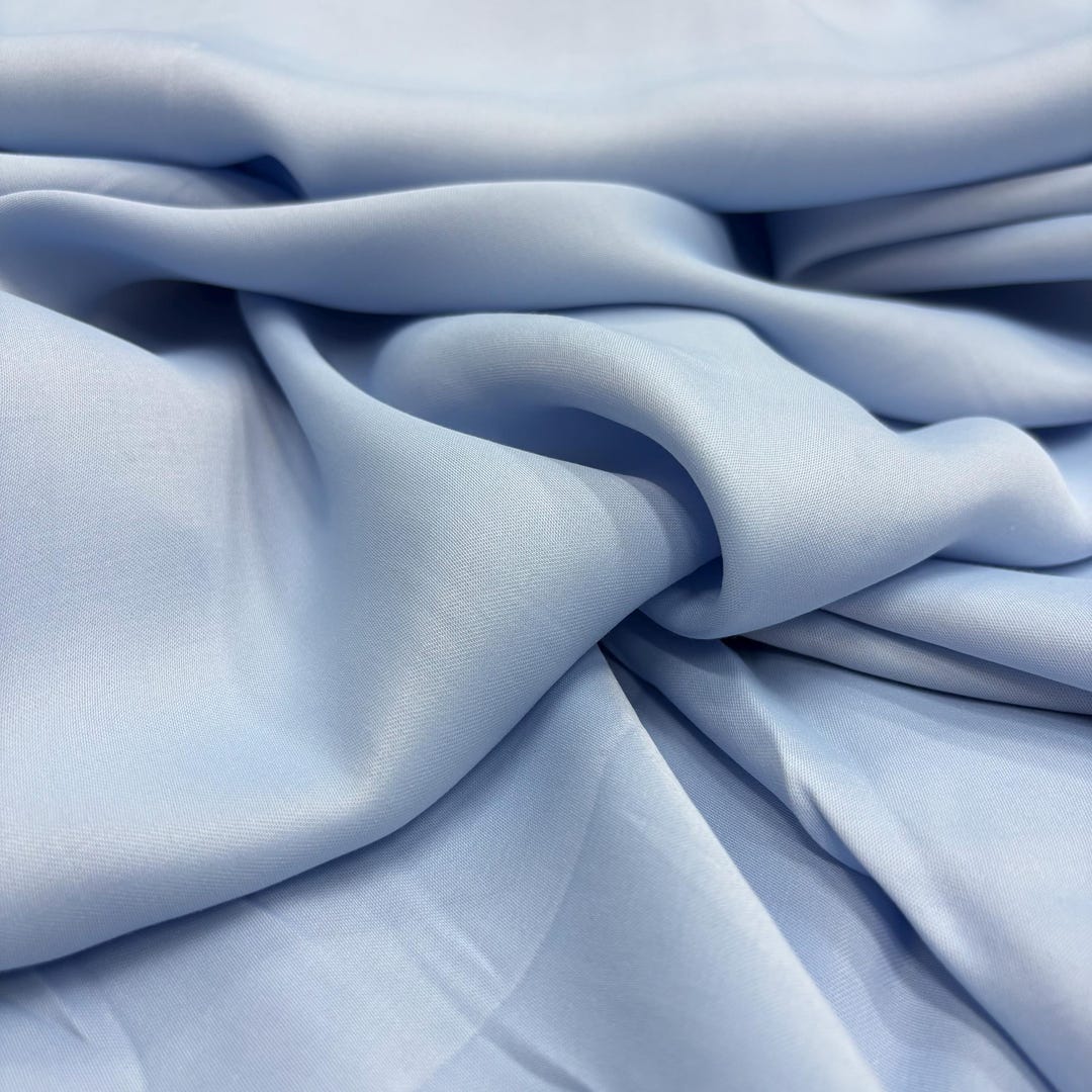 Cold Blue Cotton Cupro Fabric – Silky Lightweight Material | Width 150 ...