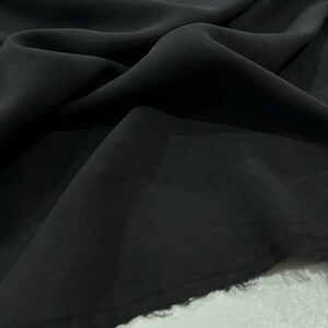 Black Stonewashed Cotton Cupro Fabric – Soft Flowing Material for ...