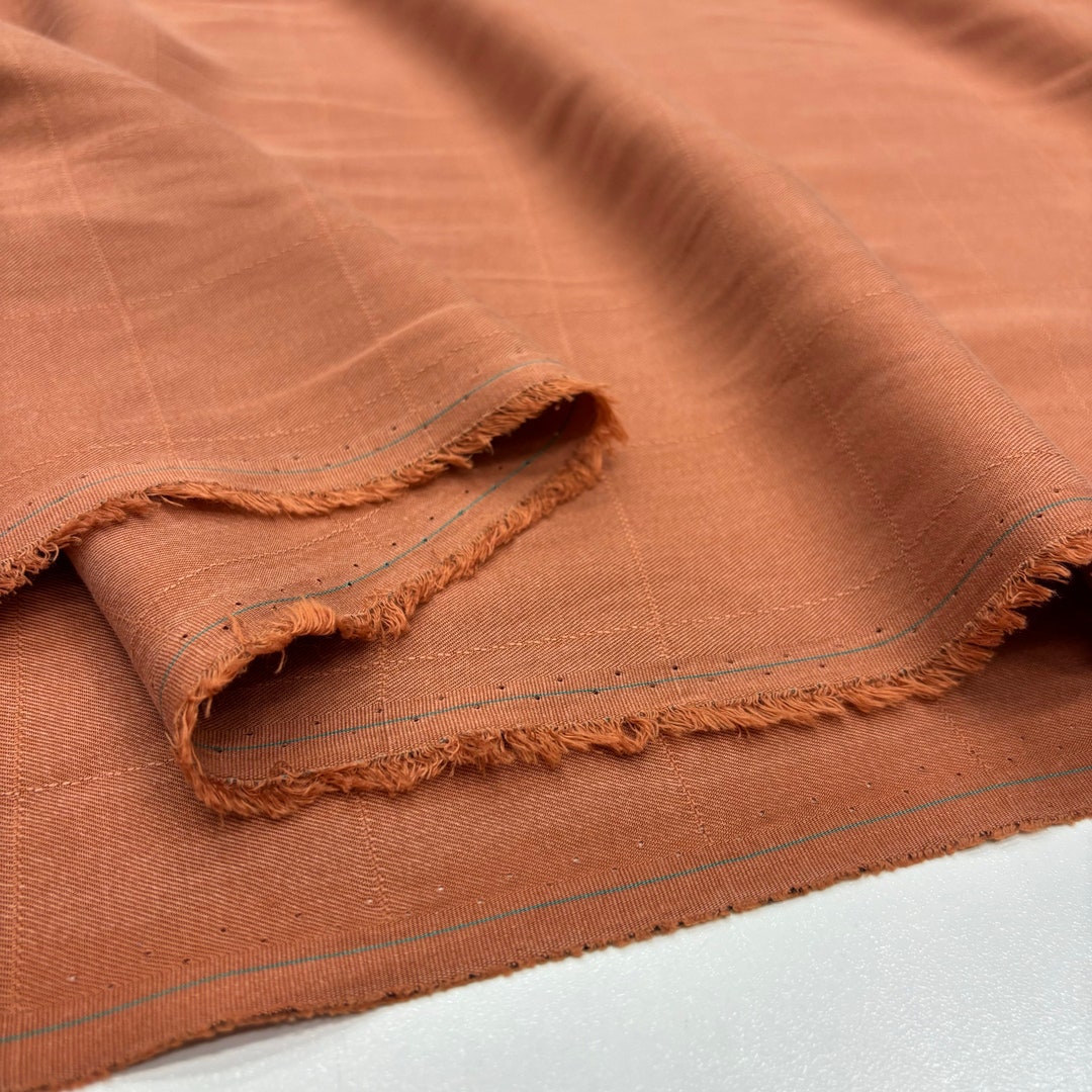 Brick Color Washed 100% Cotton Fabric – Soft Material for Dresses ...