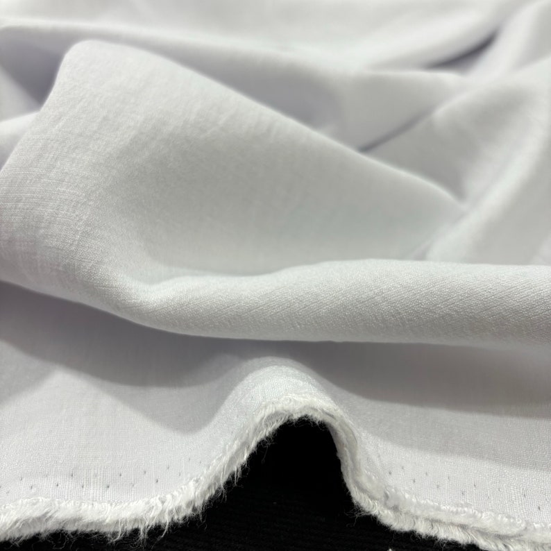 White Cotton Linen Fabric: Wrinkle-resistant Apparel & Home Textile (57 ...