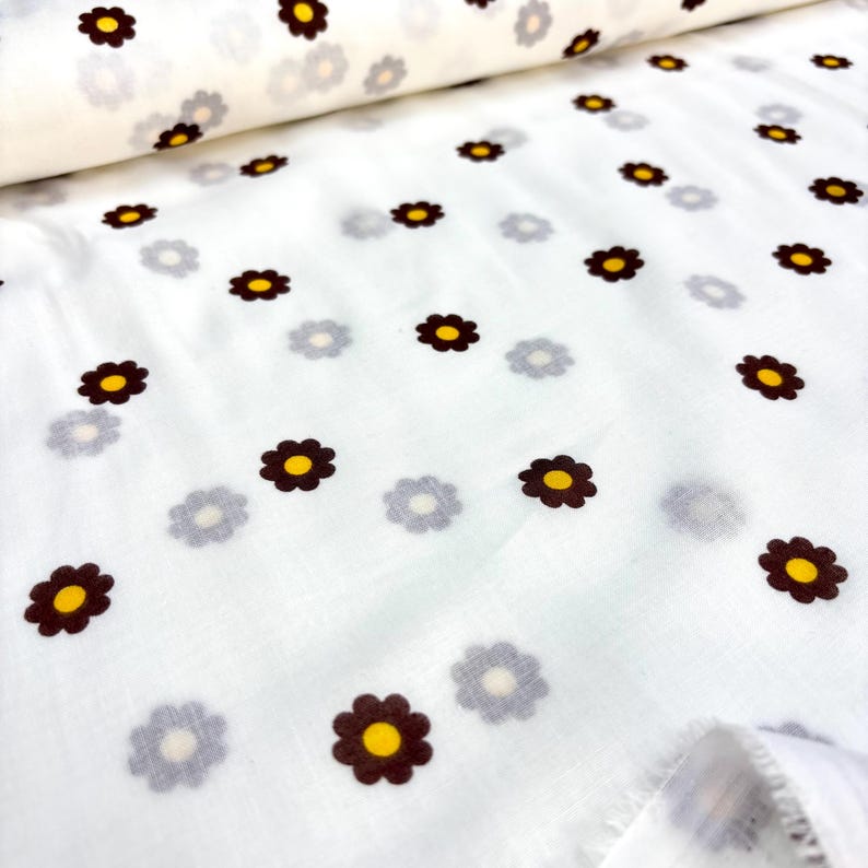 Floral Cotton Voile Fabric: Lightweight Sheer Material for Summer ...