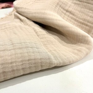 100% Cotton 4-ply Soft Beige Muslin Fabric, Fashion Fabric, Apparel ...