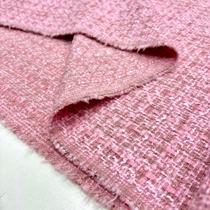 Pink Tweed Fabric – Material for Jackets, Dresses, Skirts & Coats ...