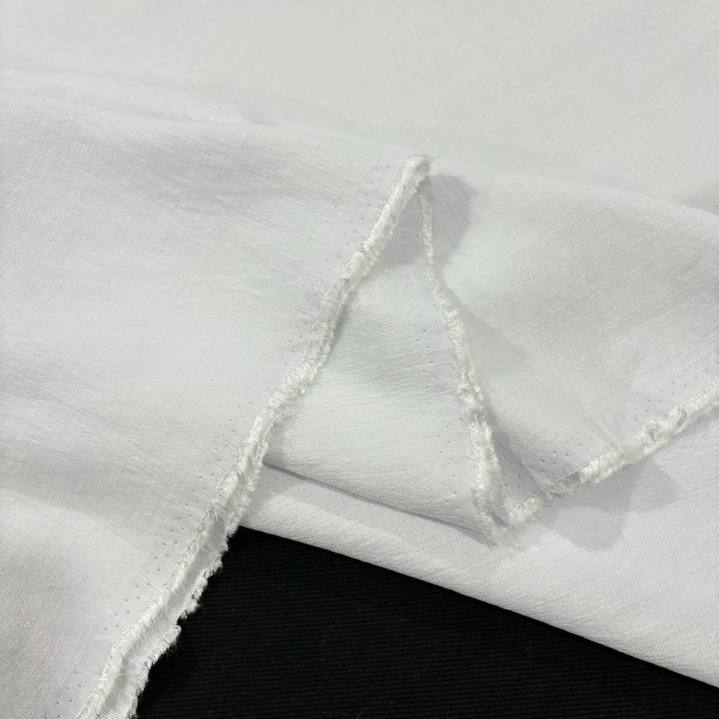 White Cotton Linen Fabric: Wrinkle-resistant Apparel & Home Textile (57 ...
