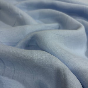 Ice Blue 100% Linen Fabric, Linen Dress-clothing Fabric, Natural Linen ...