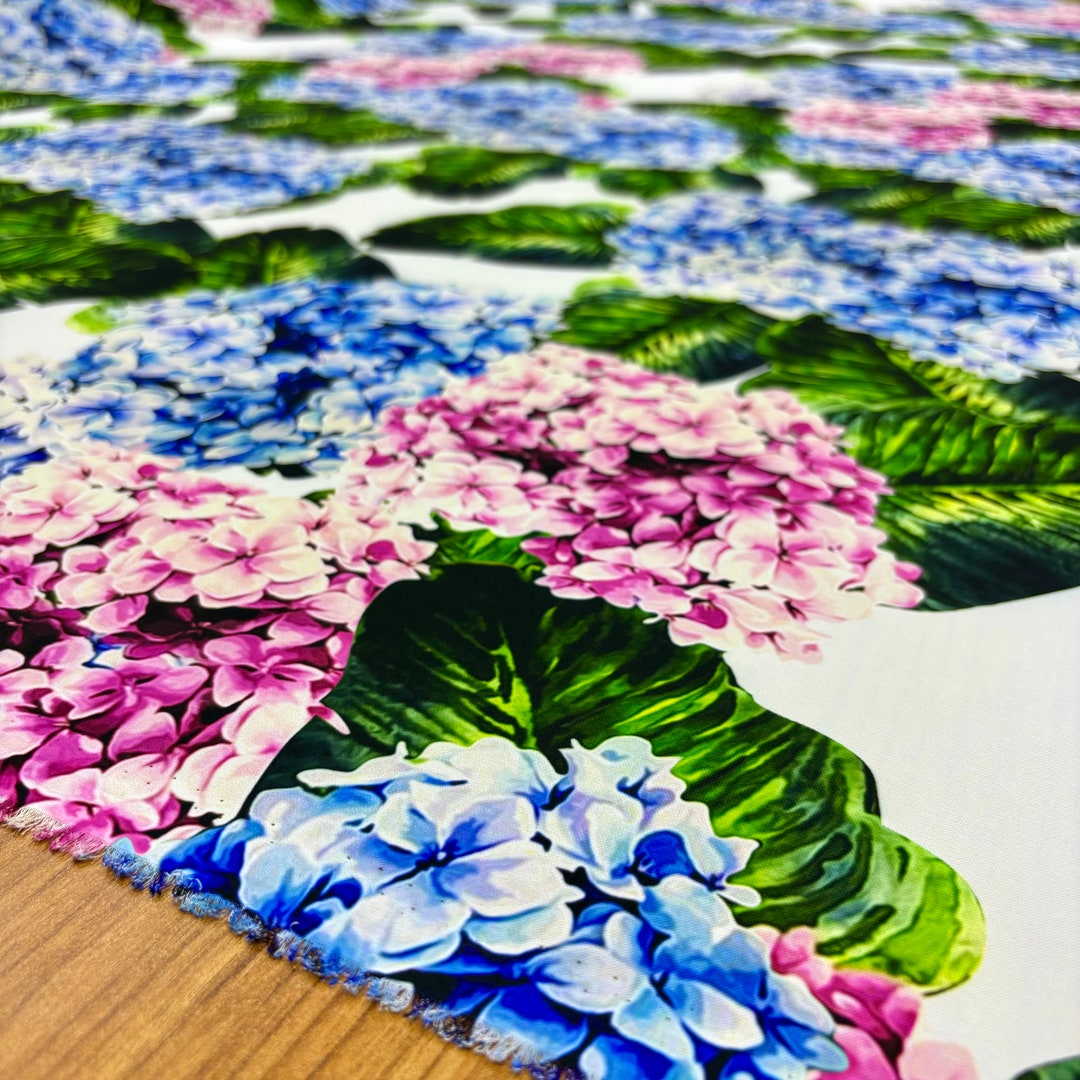 Hydrangea Pattern Italian Design Fabric, Fashion Fabric, Clothing ...