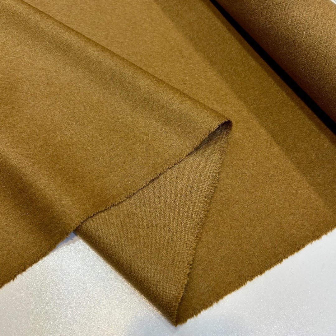 Italian Wool Cashmere Fabric, Tan Clothing Material, 59" Wide - Etsy