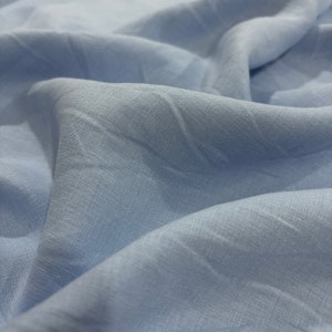 Ice Blue 100% Linen Fabric, Linen Dress-clothing Fabric, Natural Linen ...