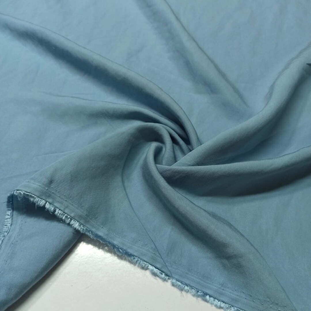Soft Blue Cupro Fabric, Clothing High Quality Fabric width 150cm//1,64 ...