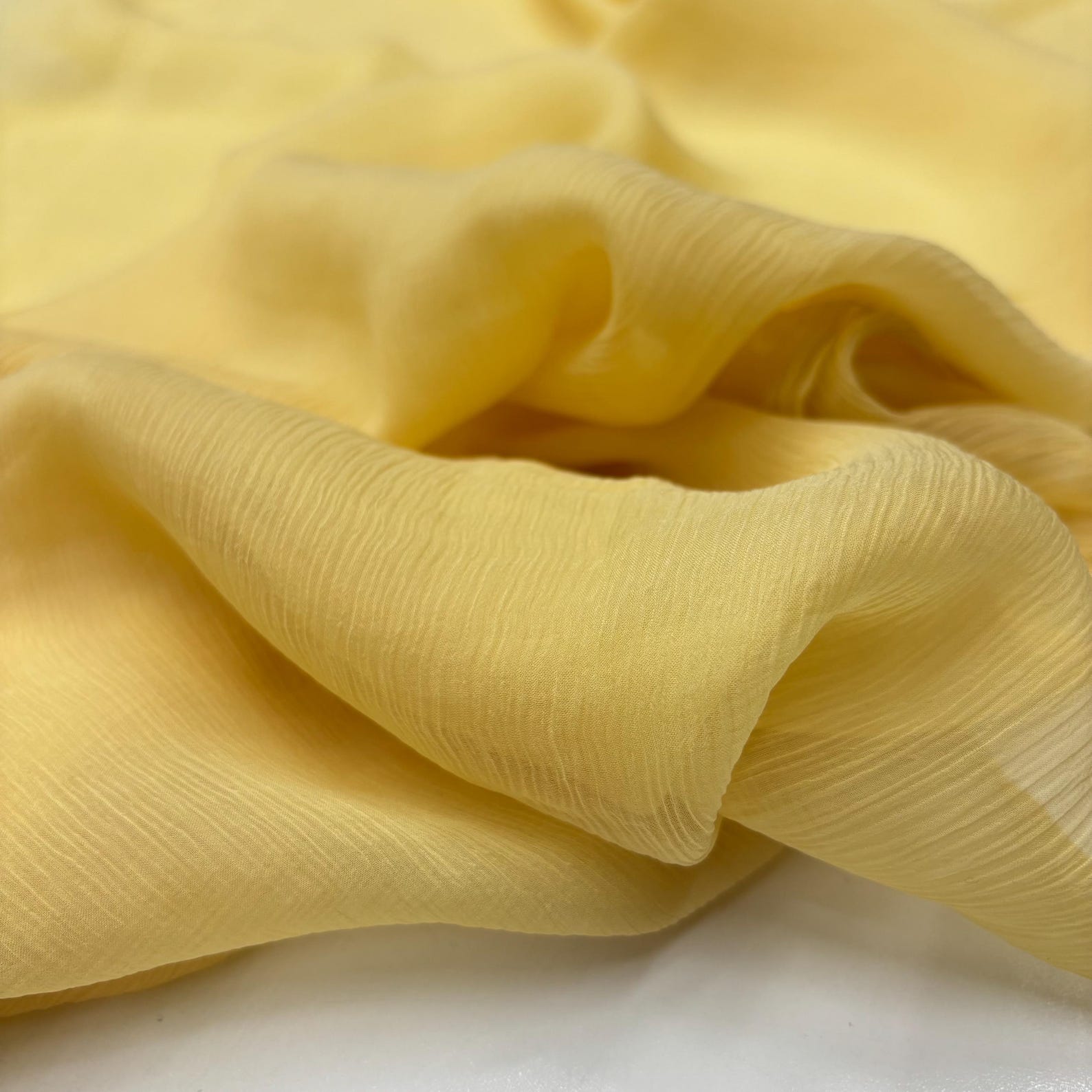 Yellow Silk Yoryo Chiffon Fabric – Soft Lightweight for Dresses | 140 ...