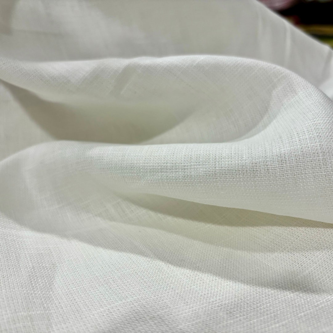 Ecru Soft Luxury %100 Linen Fabric, Linen Dress-clothing Fabric ...