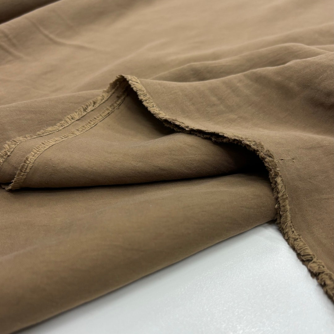 Brown Modal Cotton Softened Cupro Fabric, Luxury Cupro Fabric by the ...