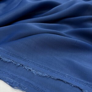 Midnight Blue Cupro Fabric: Soft Silky Cotton Rayon Blend - Etsy