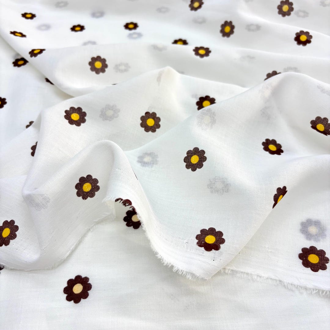 Floral Cotton Voile Fabric: Lightweight Sheer Material for Summer ...
