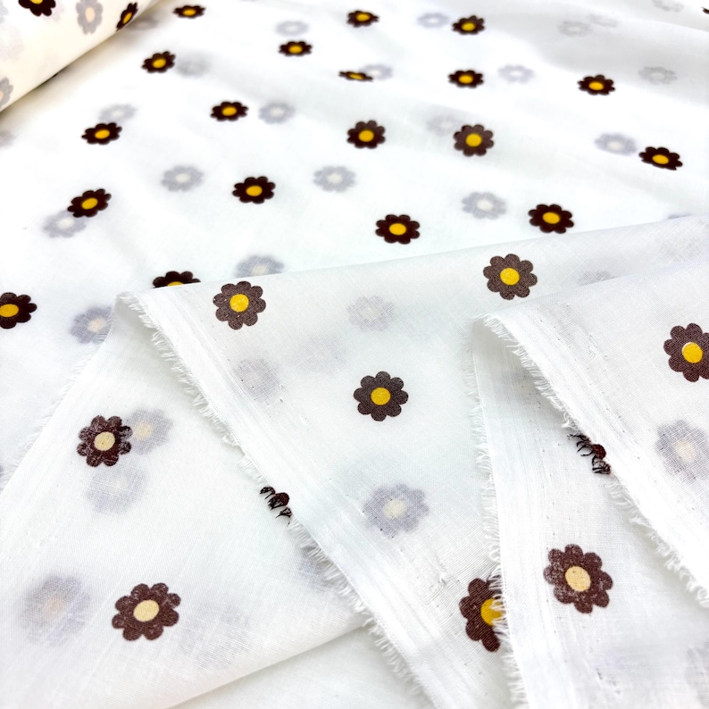 Floral Cotton Voile Fabric: Lightweight Sheer Material for Summer ...