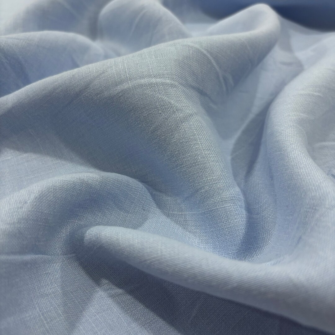 Ice Blue 100% Linen Fabric, Linen Dress-clothing Fabric, Natural Linen ...