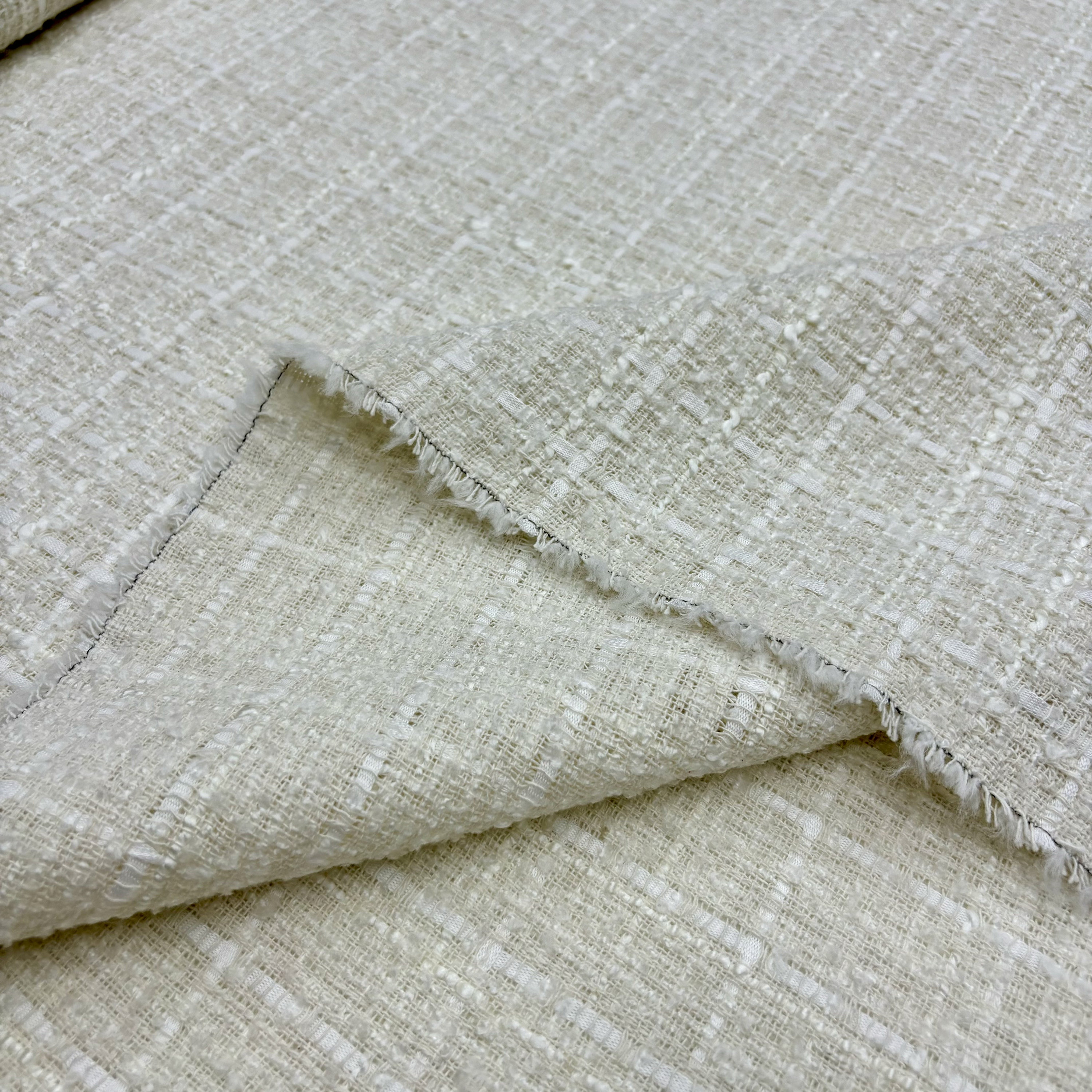 Classic Ecru Cotton Tweed Fabric for All Jackets and Dresses, 150cm/59in Wide - Etsy