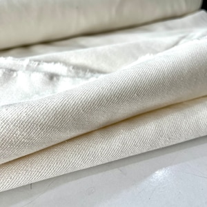 Off-white 100% Cotton Denim by the Yard for All Sewing Projects, 150cm ...