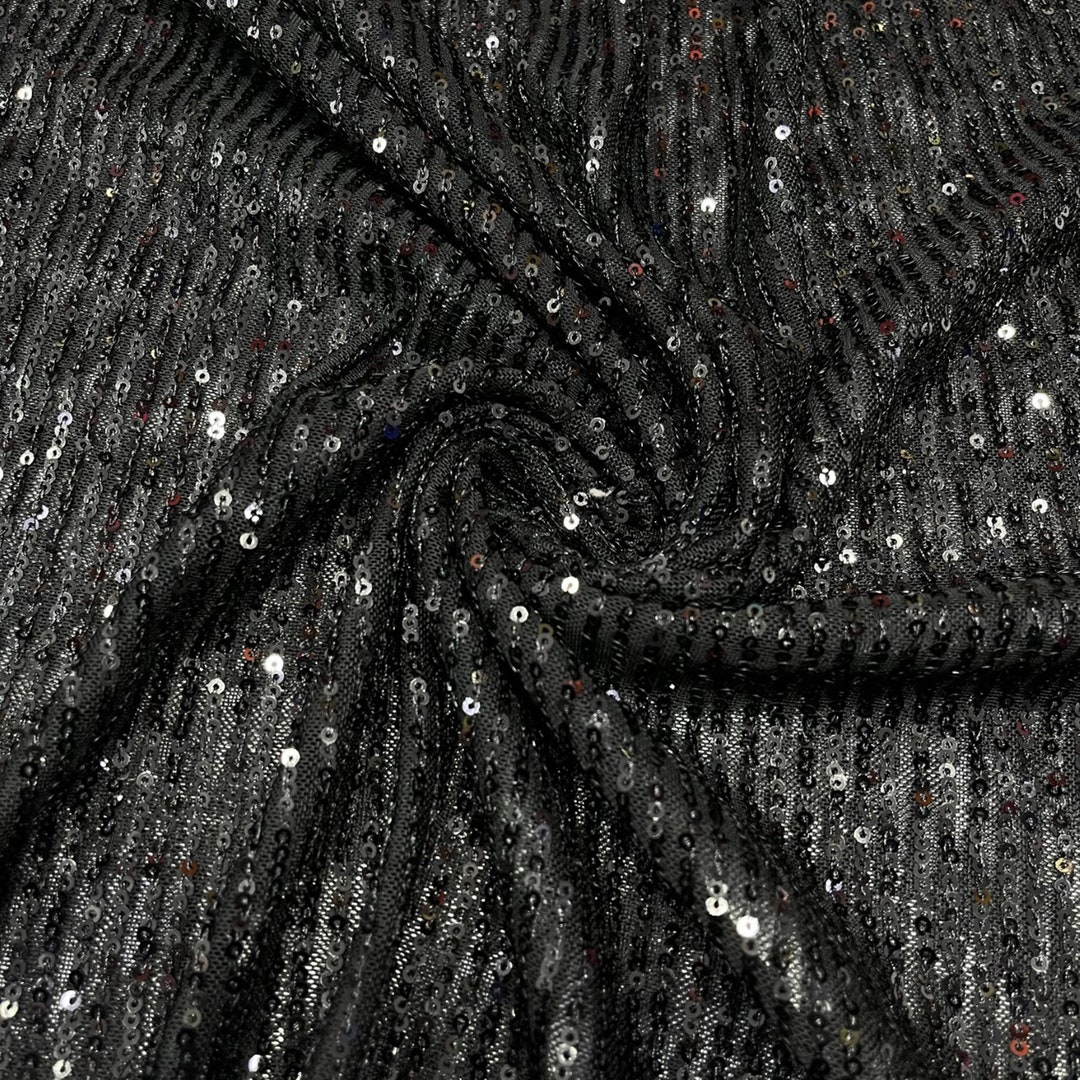 Black Sequin Fabric Black Full Sequin Fabric Fabric for - Etsy Australia