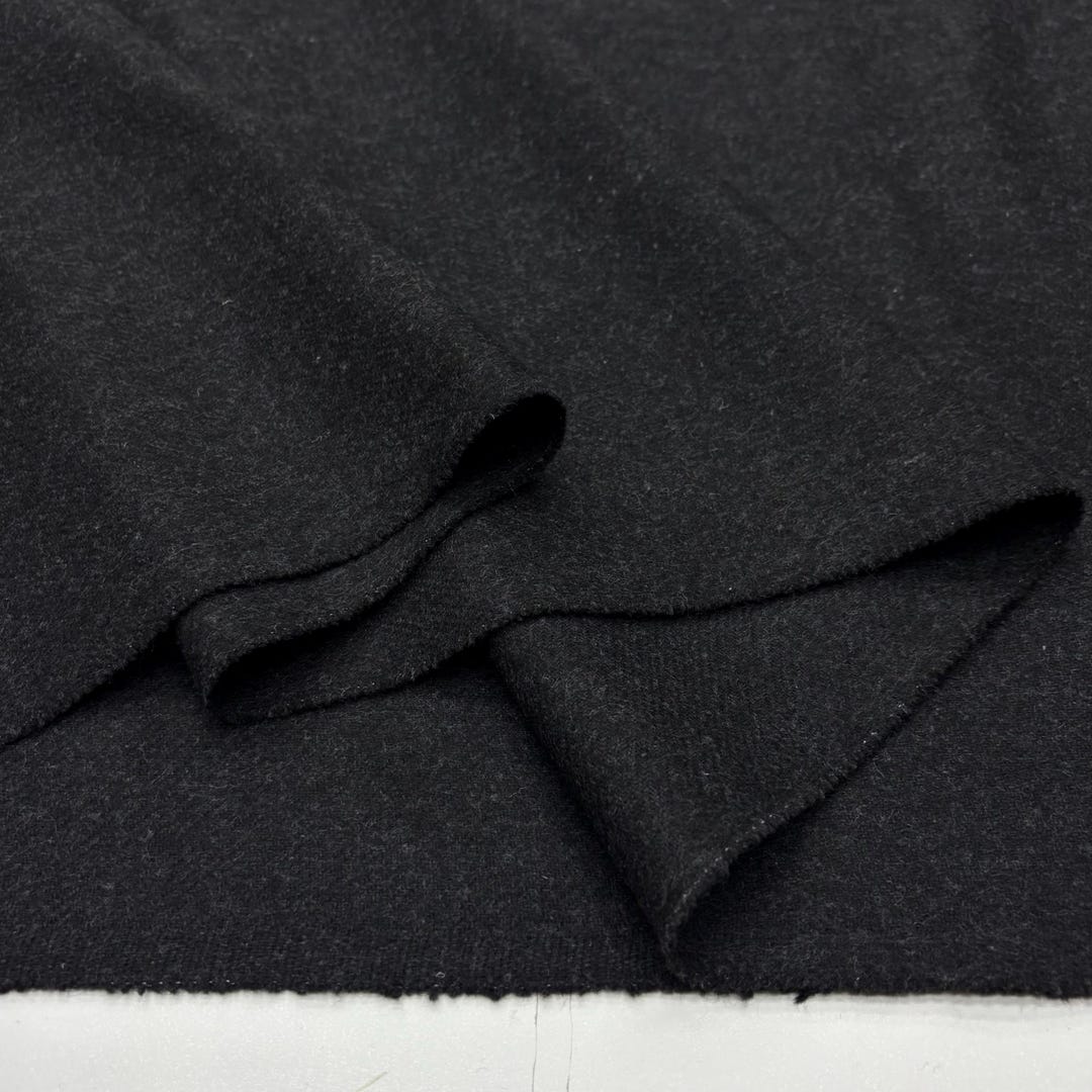 Anthracite Wool Fabric – Warm Winter Material for Coats, Jackets ...
