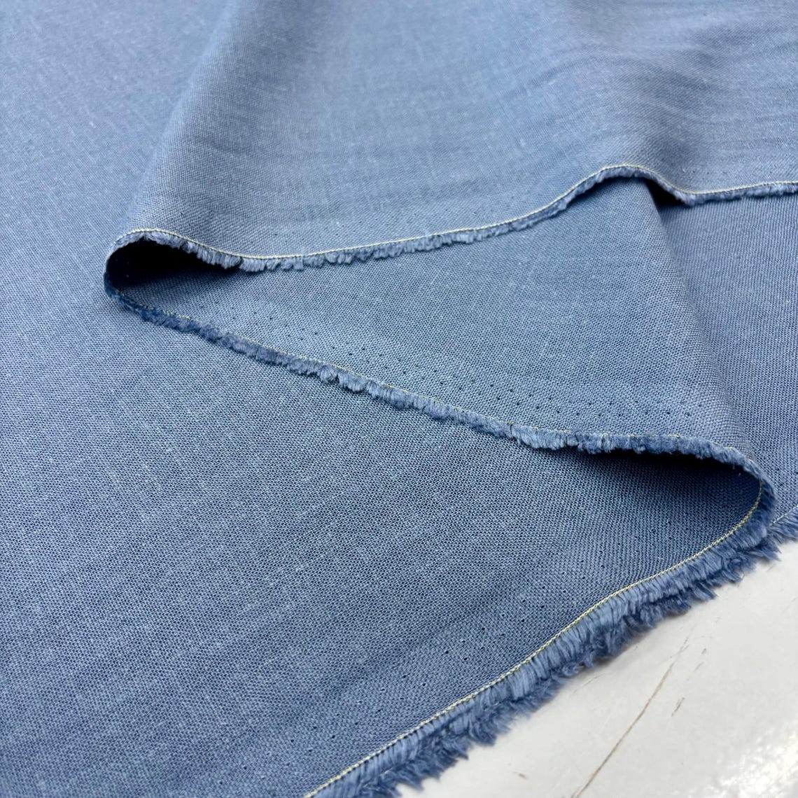 Washed Blue Linen Fabric: Soft Drapey Linen for Sewing - Etsy