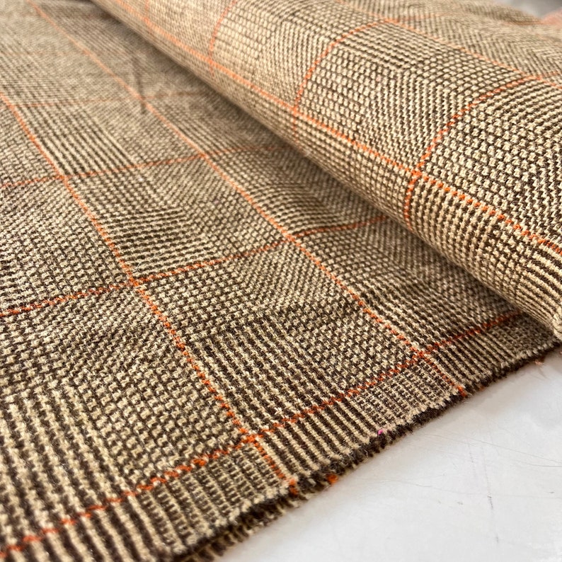 Tela clásica de tweed de lujo 100% lanaabrigo de - Etsy México