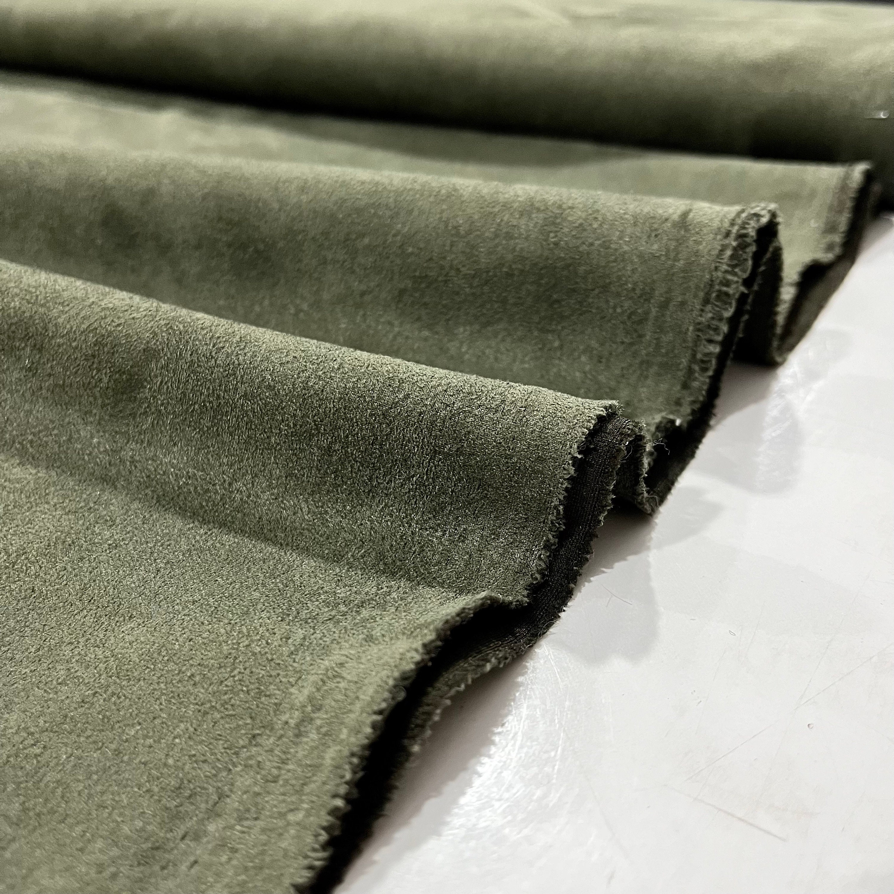 Green Scuba Suede Fabric by the Yard for Apparel and Upholstery, 150cm ...
