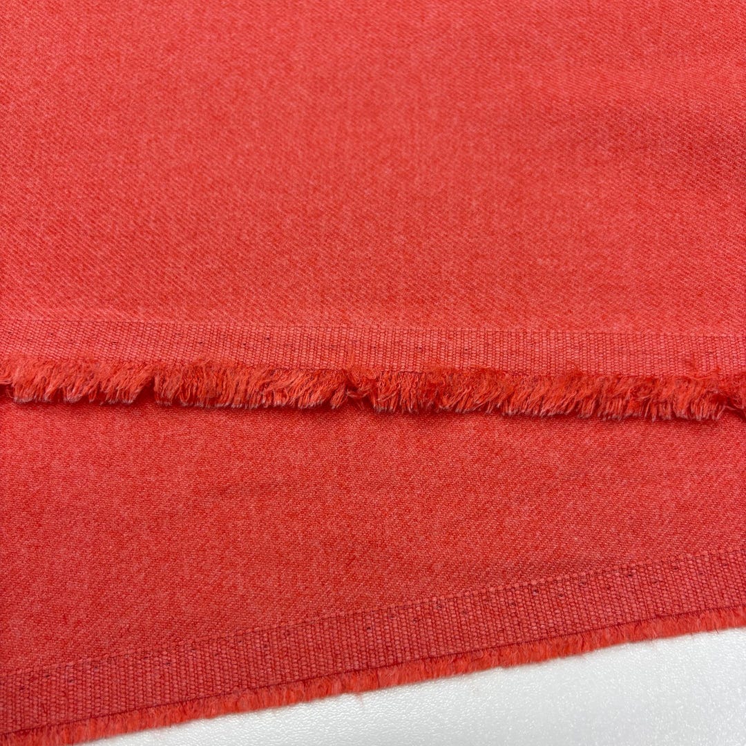 Orange Colour Wool Effect Luxury Flannel Fabric, Pants/jacket Fabric ...