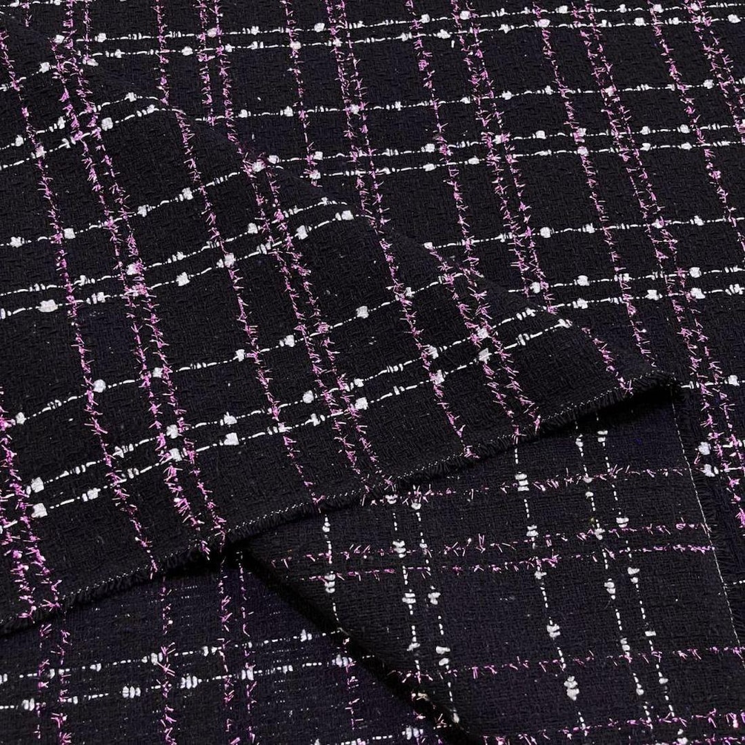 Purple Glittery Tweet Fabric, Moda Fabric for Jacket Dress Skirt ...