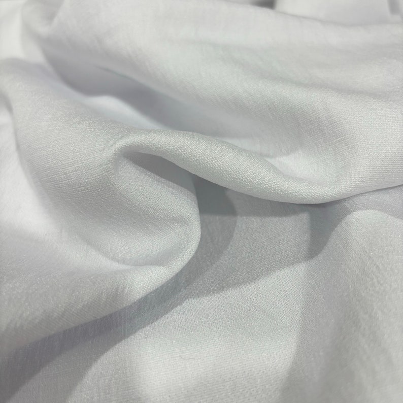 White Cotton Linen Fabric: Wrinkle-resistant Apparel & Home Textile (57 ...