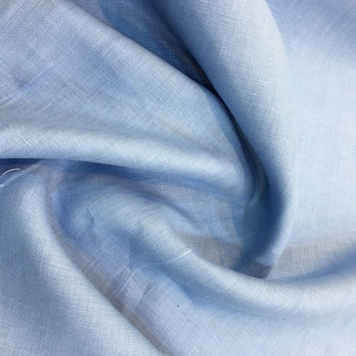Baby Blue Linen Fabric: 100% Pure, Stonewashed by the Yard 150cm/57in ...