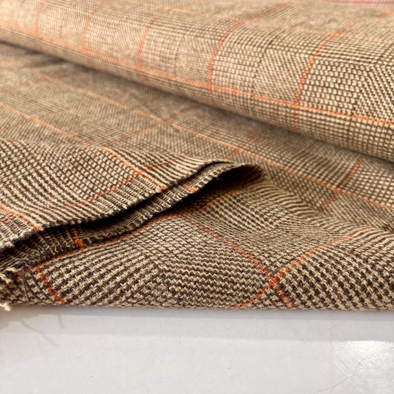 Tela clásica de tweed de lujo 100% lanaabrigo de - Etsy México