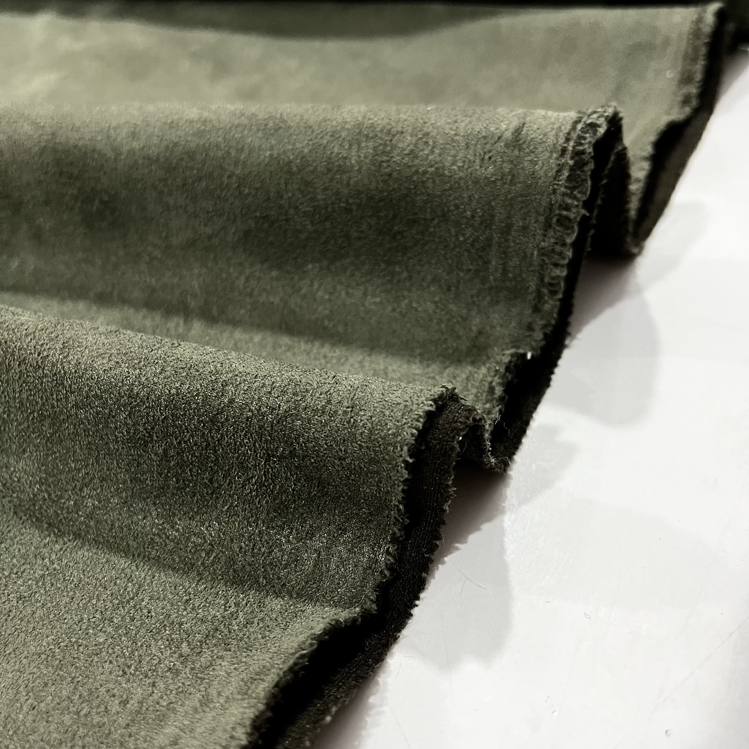 Green Scuba Suede Fabric by the Yard for Apparel and Upholstery, 150cm ...