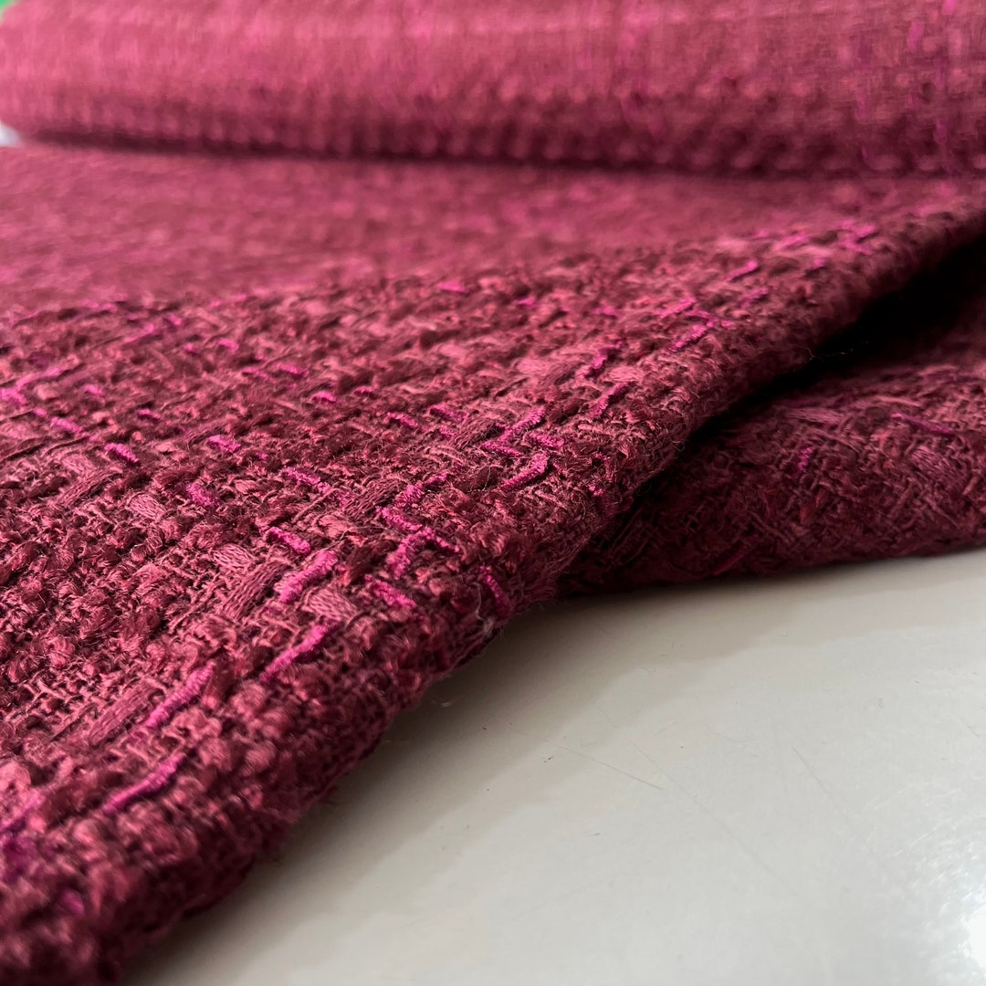 Purple Woven Tweed, Tweed Fabric for Clothing, Fashion Coat Dress Skirt ...