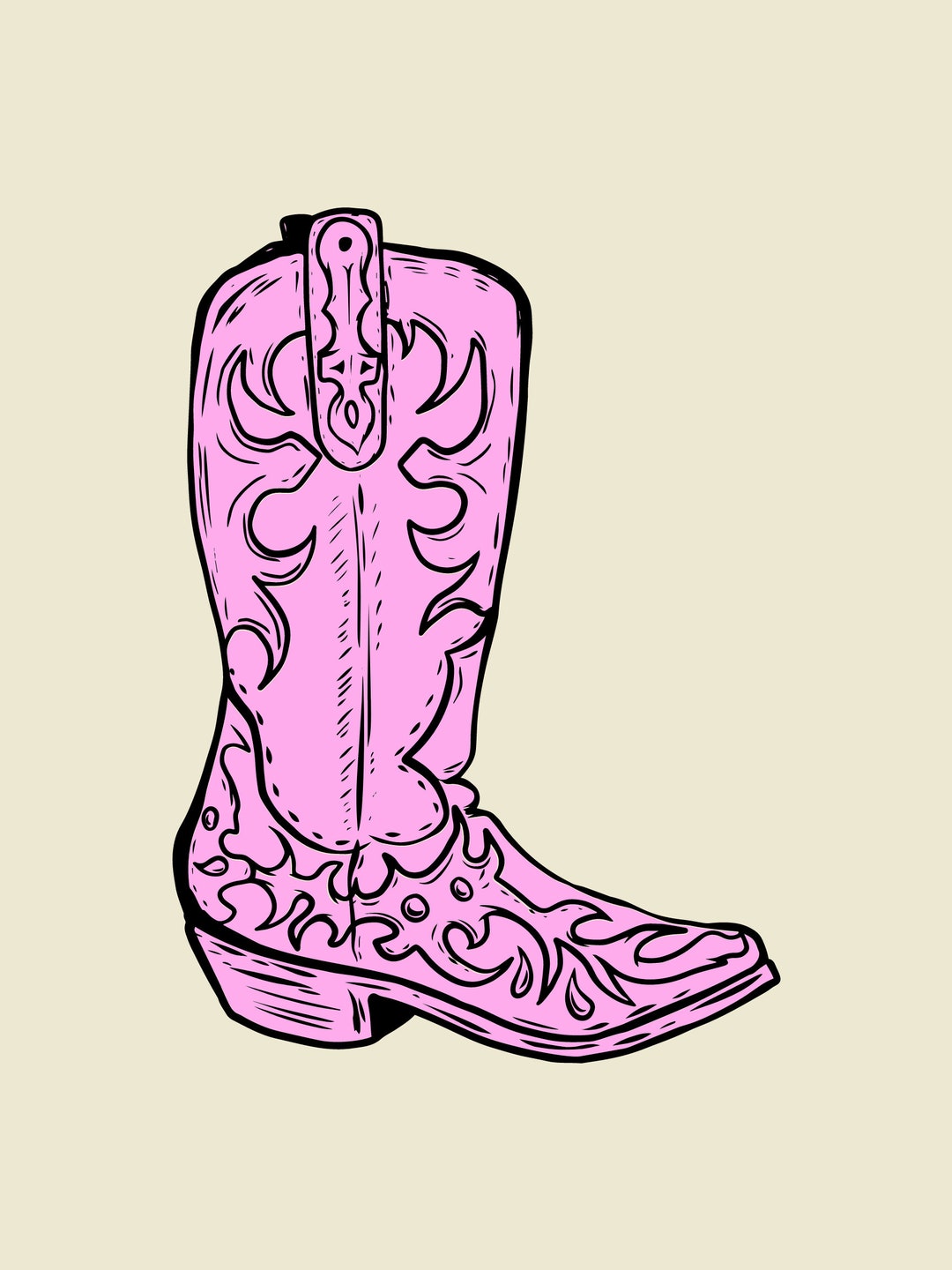 COWGIRL BOOT PRINT - Etsy