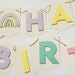 Boho Rainbow Happy Birthday Banner, Pastel Birthday Banner, Party ...