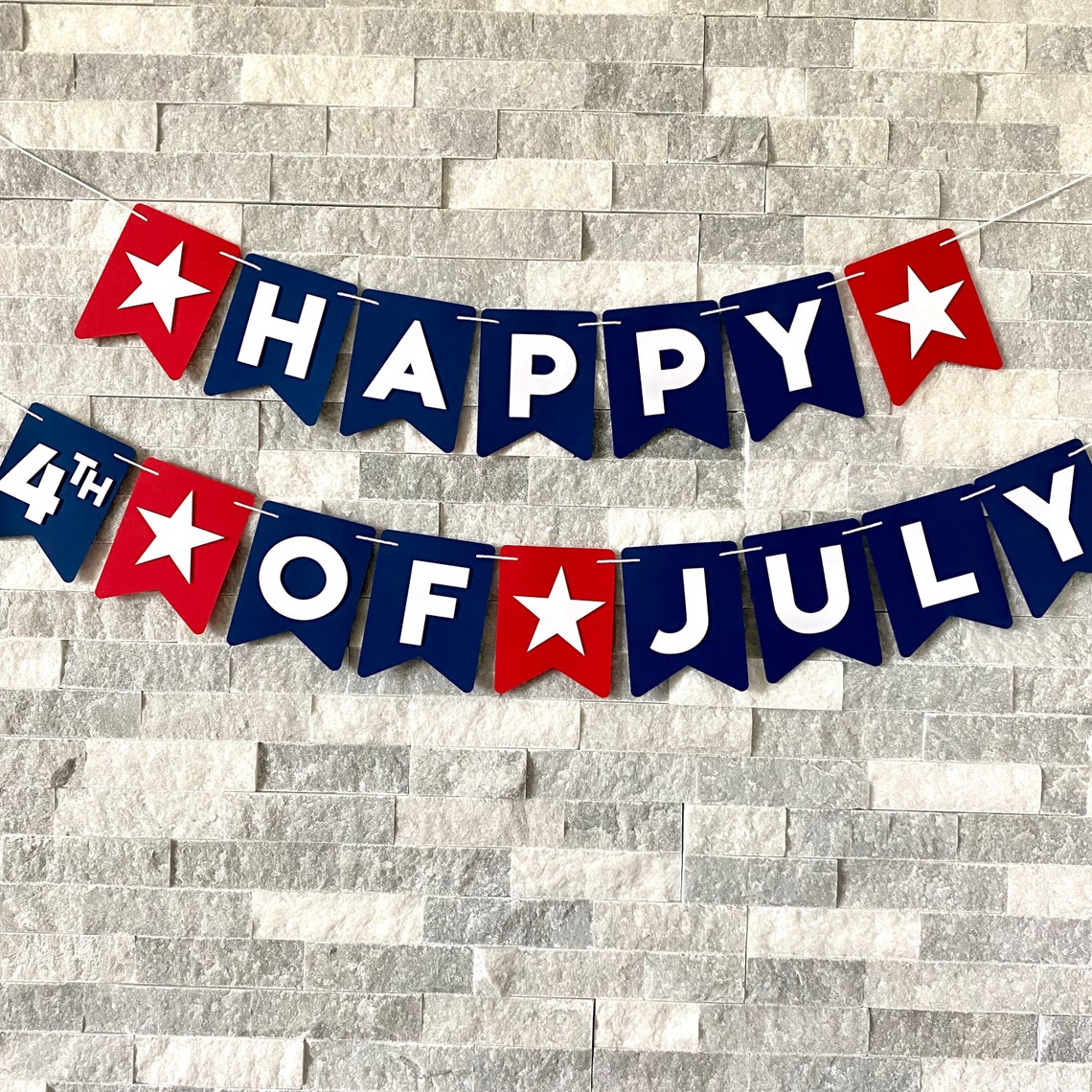 Happy 4th of July Banner Fourth of July Banner Patriotic - Etsy